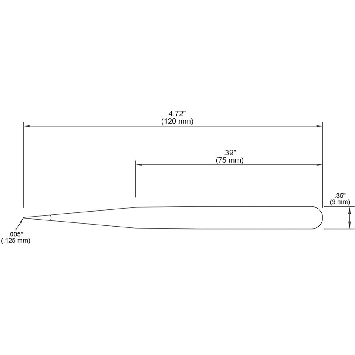 Tweezers - Tronex 3 SS Straight Tip, Very Fine – Tronex Tools